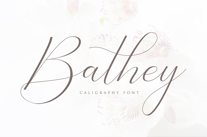 Bathey Calligraphy Font - Dafont Free