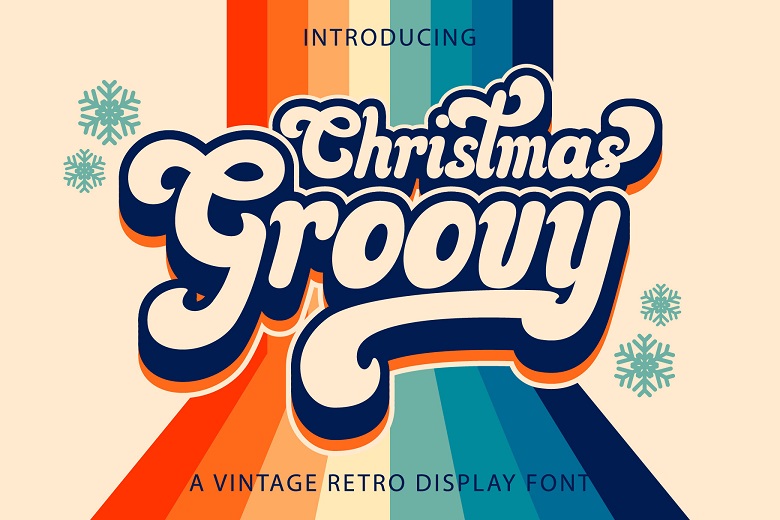 Christmas Groovy Font - Dafont Free